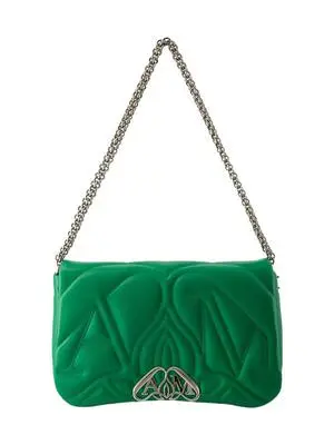 Alexander McQueen The Seal Leather Crossbody Bag - Green