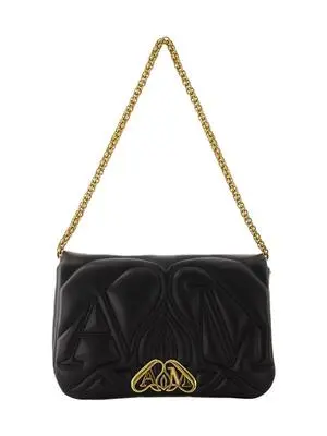 Alexander McQueen The Seal Leather Crossbody Bag - Black