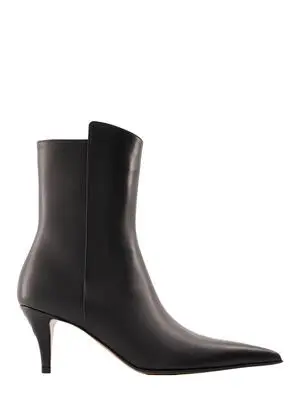 Alexander McQueen Leather Ankle Boots - Black
