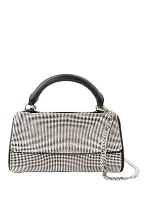 Kara Crush Satchel Bag In Mesh - White