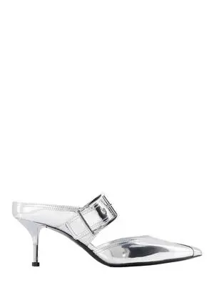 Alexander McQueen Punk Buckle Leather Pumps - Metallic