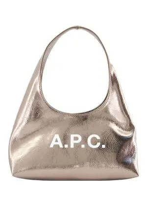 A.p.c. Baby Ninon Metallic Shoulder Bag - Silver