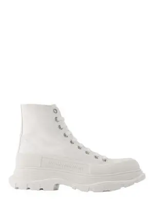 ALEXANDER MCQUEEN Tread Slick Leather Sneakers