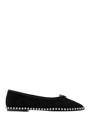Alexander Wang Lina Ballchain Leather Ballerinas - Black
