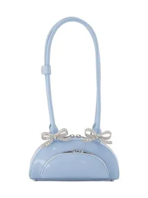 SELF-PORTRAIT Curved Leather Mini Shoulder Bag