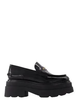 Alexander Wang Carter 75 Leather Platform Loafers - Black