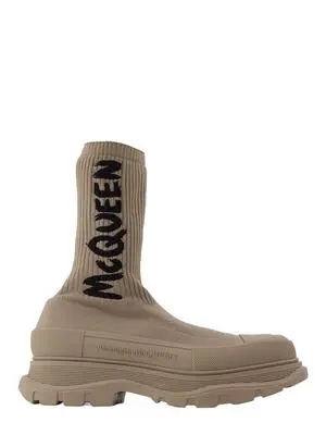 Alexander McQueen Sock Boots - Beige