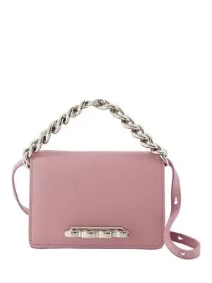 Alexander McQueen Four-ring Mini Bag Antique Leather - Pink