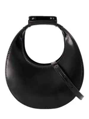 Staud Leather Good Night Moon Bag Black