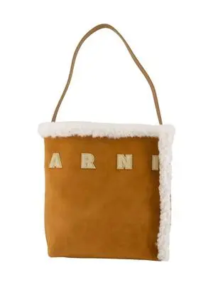 MARNI Museo Mini Leather Shopper Bag