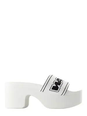 Alexander Wang Aw Webbing Platform Sandals - White