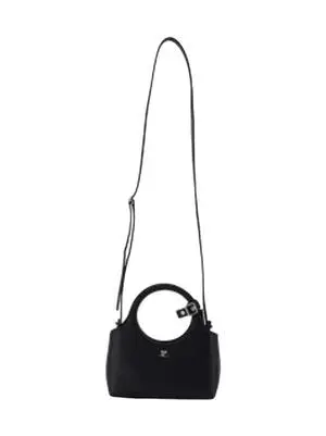 COURREGES Mini Holy Day Leather Bag - Black