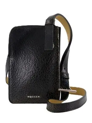 Alexander McQueen Leather Sling Crossbody Bag - Black