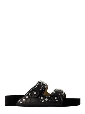 Isabel Marant Lennyo Gb Leather Sandals - Black