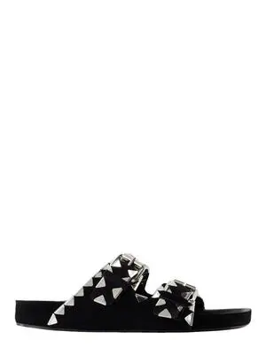 Isabel Marant Lennyo Leather Sandals - Black