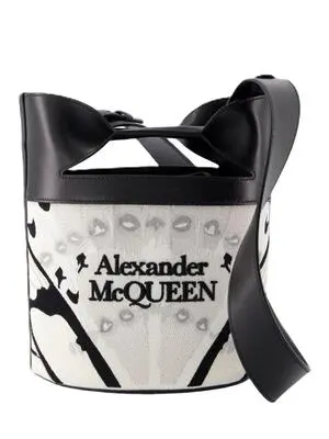 Alexander McQueen The Bucket Bow Crossbody - White