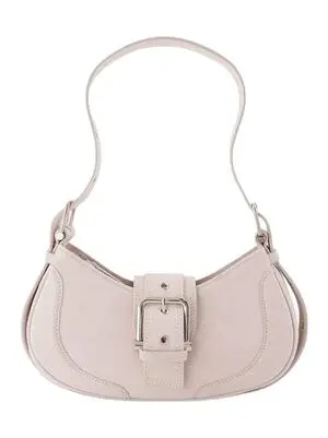 OSOI Hobo Brocle Leather Shoulder Bag - Pink