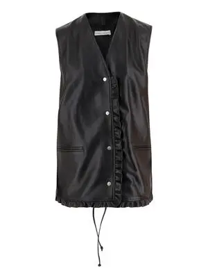 NICCOLO PASQUALETTI Lea Gala Leather Vest - Black