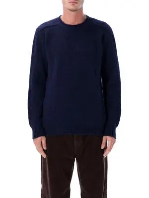 Howlin' Shaggy Bear Crewneck Sweater - Deep Blue
