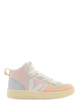 VEJA V-15 Leather High-top Sneakers - Multicolor