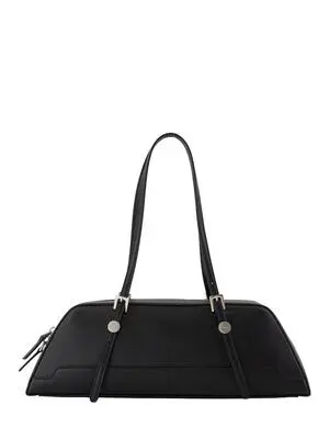 Marni Duffle Leather Shoulder Bag - Black