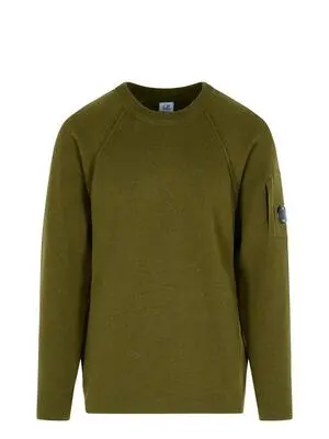 C.P. COMPANY Grs' Wool Blend Sweatshirt - Green