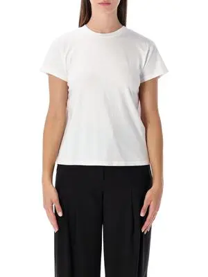MAISON MARGIELA Cotton Jersey T-shirt With Satin Panel - White