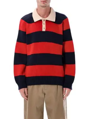 Howlin' Absolute Polo Striped Sweater - Fire