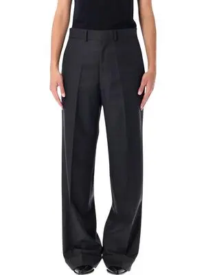 Junya Watanabe Wide-leg Wool Trousers - Black Charcoal