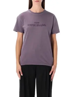 MAISON MARGIELA Reverse Logo T-shirt - Aubergine