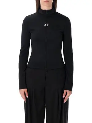 COURREGES Stretch Technical Jersey Jacket - Black