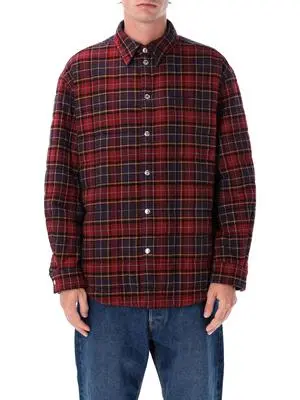 Off White Off-white Check Padded Shirt - Purple