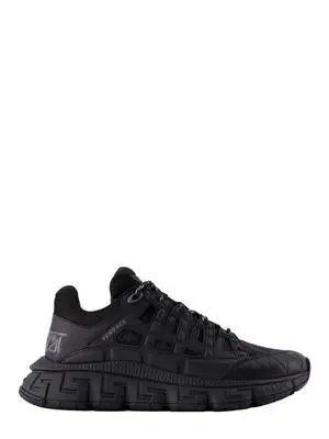Versace Leather Sneakers - Black