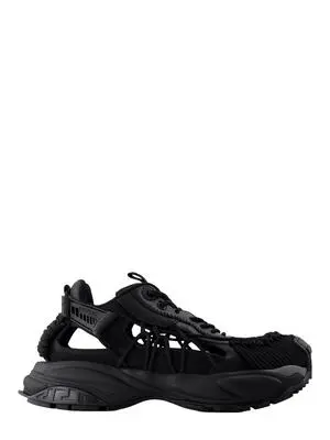 Versace Leather Sneakers - Black