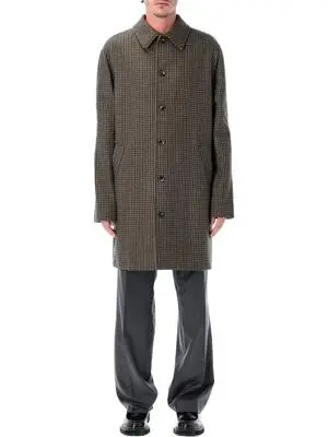 A.p.c. Prince Of Wales Checked Wool Coat - Brown