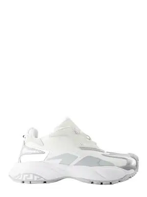 Versace Leather Low Top Sneakers - White
