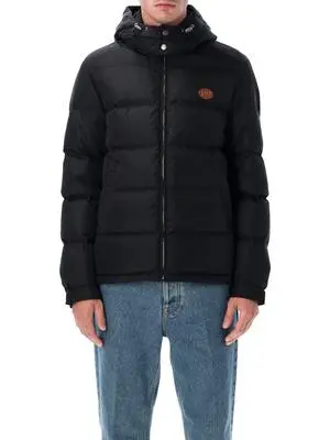 Valentino Garavani Down Jacket With Vlogo Patch - Black