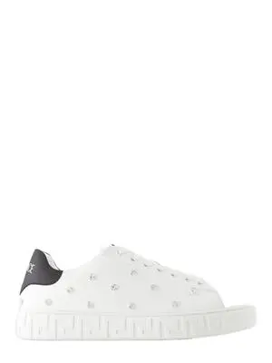 Versace Leather Sneakers - White