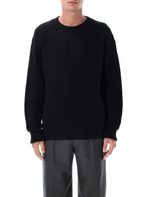 LEMAIRE Ribbed Virgin Wool Sweater - Black