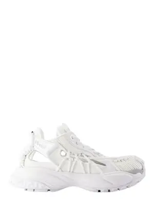 Versace Low Top Leather Sneakers - White