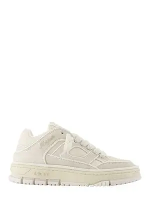 Axel Arigato Area Lo Piping Leather Sneakers Beige