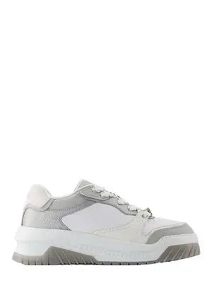 Versace Odissea Leather Sneakers - Grey
