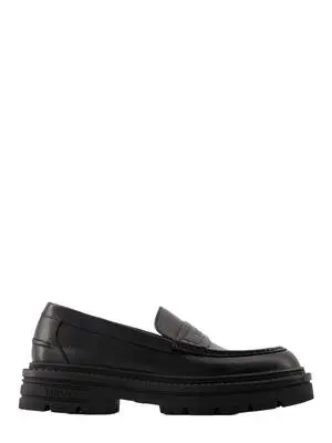 VERSACE Adriano Leather Loafers