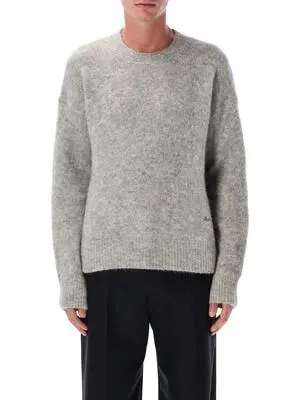 Ami Alpaca Blend Crew Neck Sweater - Grey