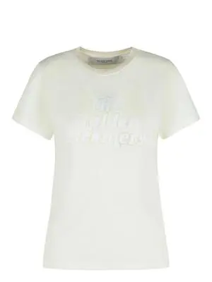 GOLDEN GOOSE Viscose Blend T-shirt - Ivory