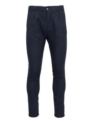 CRUNA Tapered Linen-blend Trousers - Blue