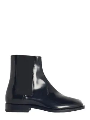 MAISON MARGIELA Leather Tabi Ankle Boots - Black