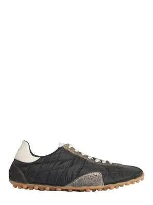 MAISON MARGIELA Sneakers In Quilted Fabric And Suede - Green