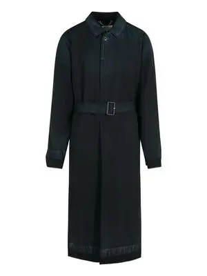 MAISON MARGIELA Virgin Wool Trench Coat - Black
