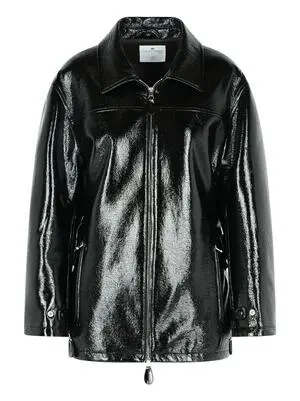 COURREGES Vinyl Cotton-blend Jacket - Black